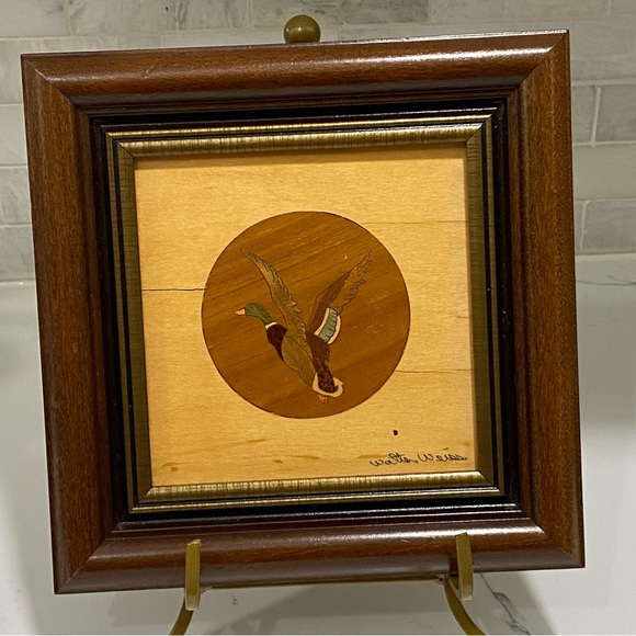 Other | Vintage Walter Weiss Frames Wood Art Duck | Poshmark